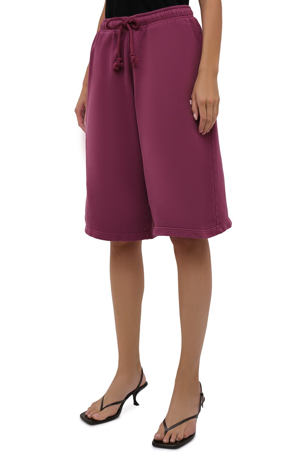 Женские розовые хлопковые шорты ACNE STUDIOS купить в интернет-магазине ...