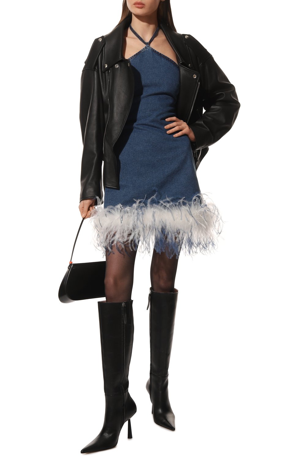 Женское голубое джинсовое платье GIUSEPPE DI MORABITO купить в интернет ...