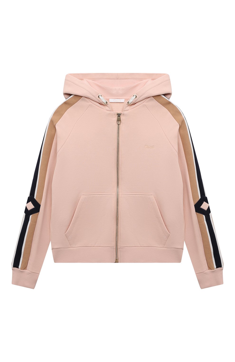 Хлопковая толстовка CHLOÉ детский светло-розового цвета — купить в ...