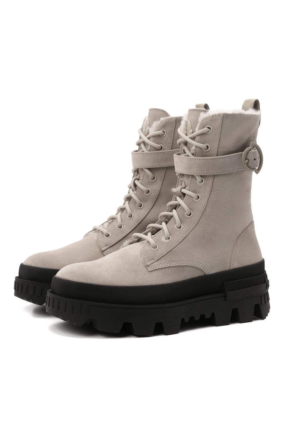 Женские бежевые замшевые ботинки carinne MONCLER купить в интернет ...