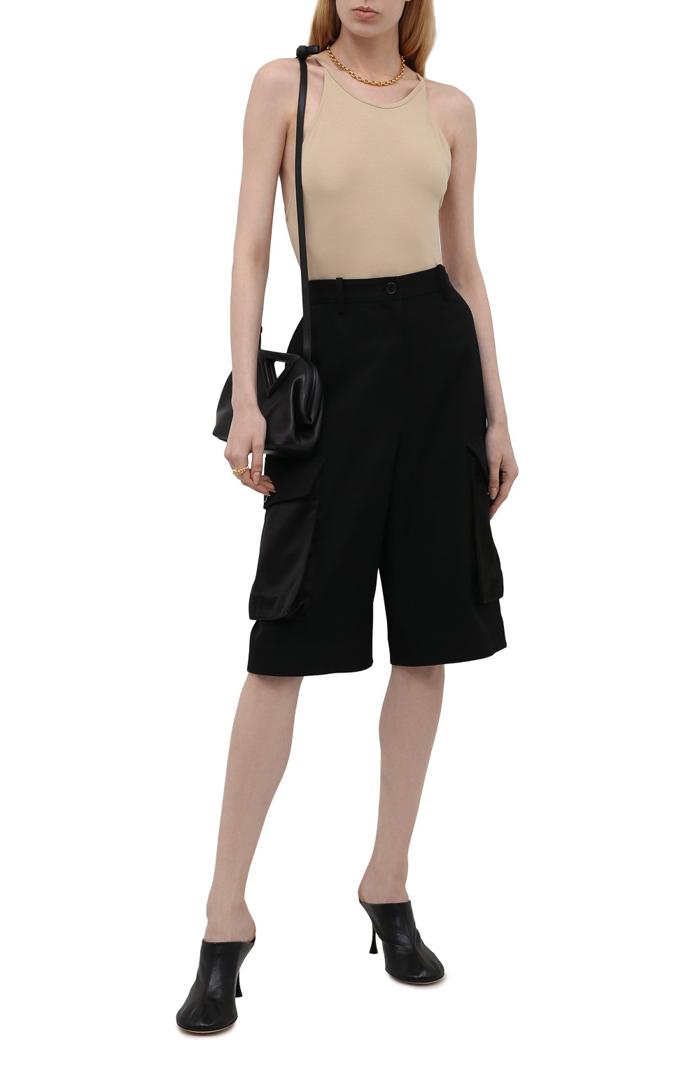 Женские черные шерстяные шорты-бермуды JW ANDERSON купить в интернет ...