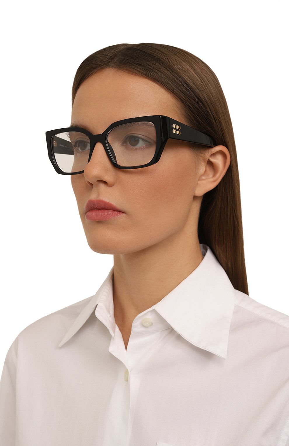 Женские черные оправа Miu Miu купить в интернет магазине ЦУМ арт 03vv 1ab101