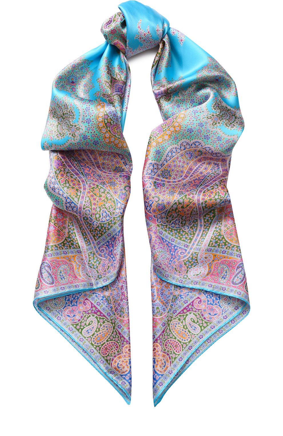 Женский разноцветный шелковый платок с принтом MICHELE BINDA купить в интернет-магазине ЦУМ, арт ...