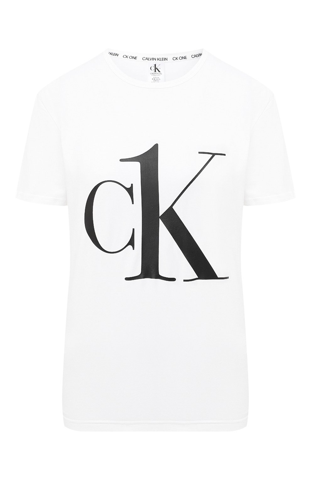 Женская белая хлопковая футболка CALVIN KLEIN купить в интернет ...