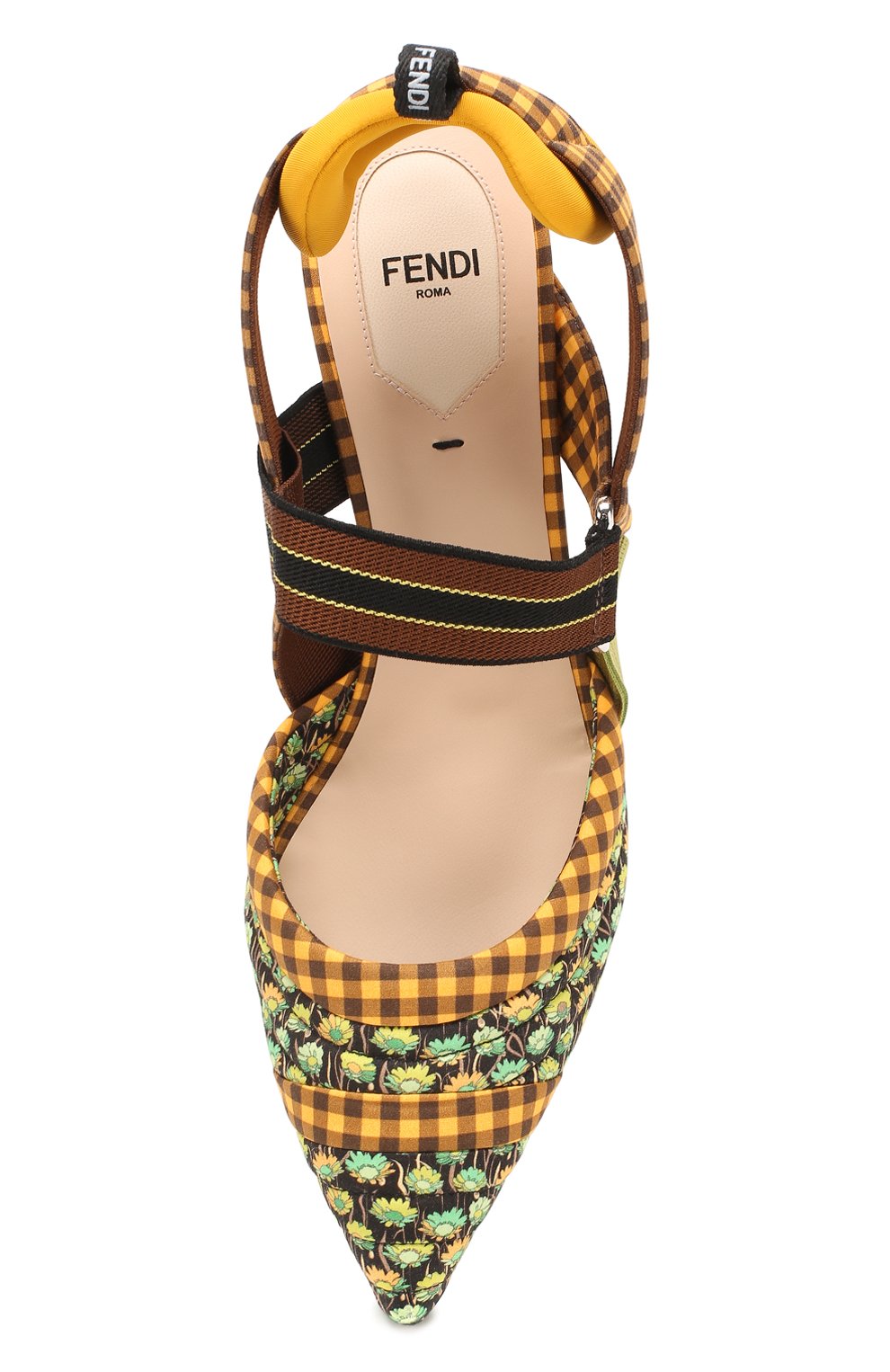 Женские желтые текстильные туфли FENDI купить в интернет-магазине ЦУМ ...