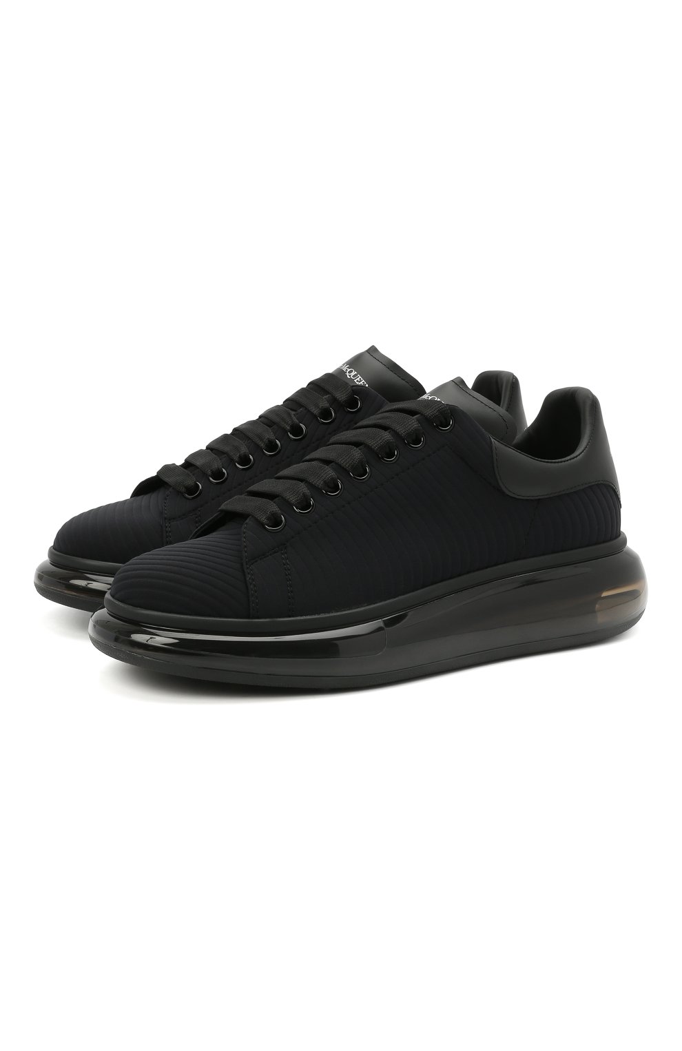 Мужские черные текстильные кеды oversized ALEXANDER MCQUEEN купить в ...