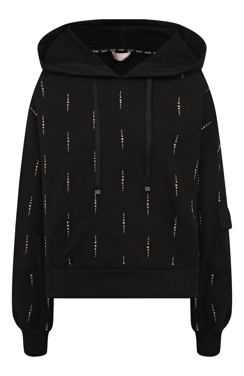 Женский черный хлопковое худи LIU JO купить в интернет-магазине ЦУМ ...