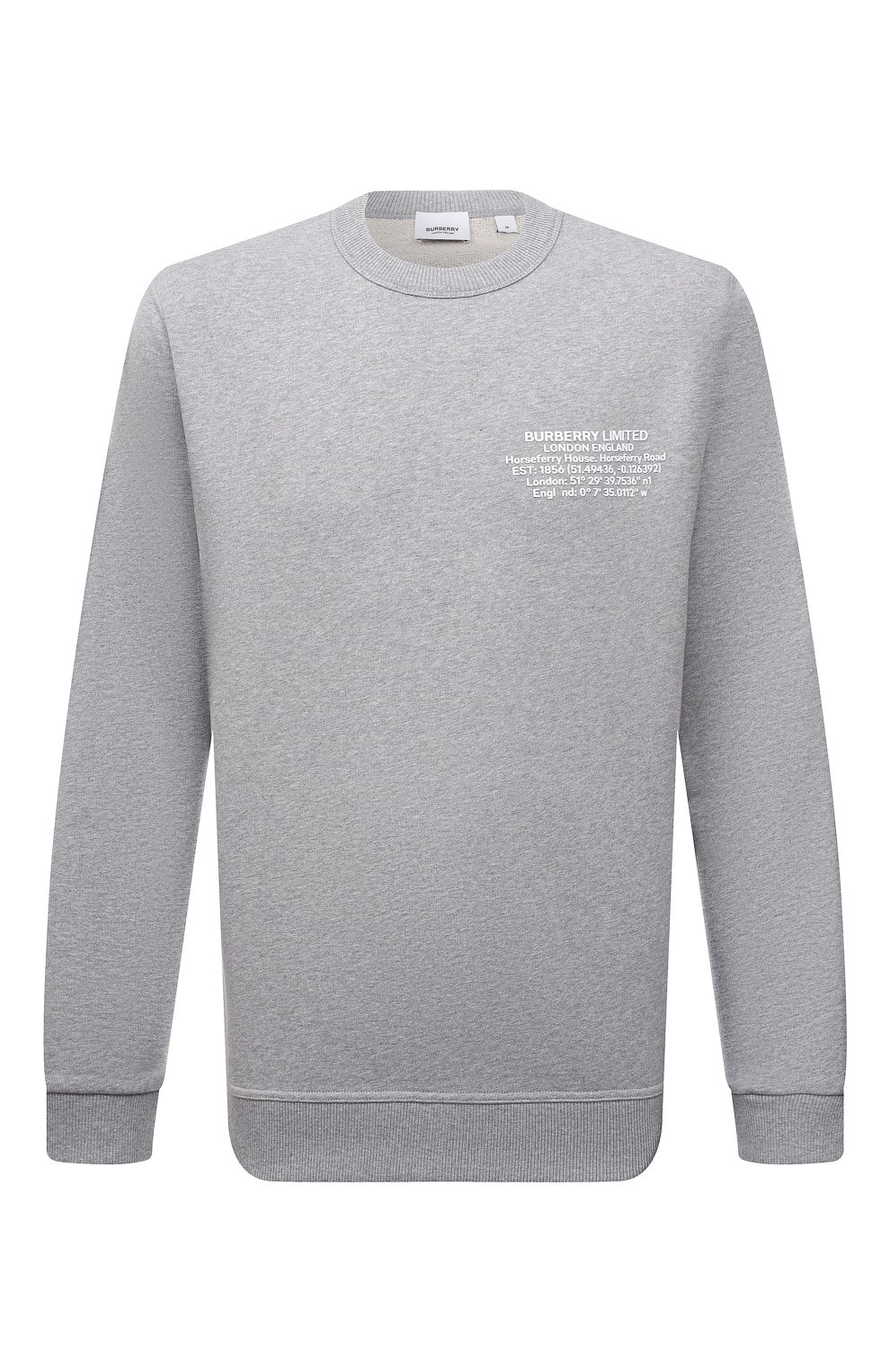 Мужской серый хлопковый свитшот BURBERRY купить в интернет-магазине ЦУМ ...
