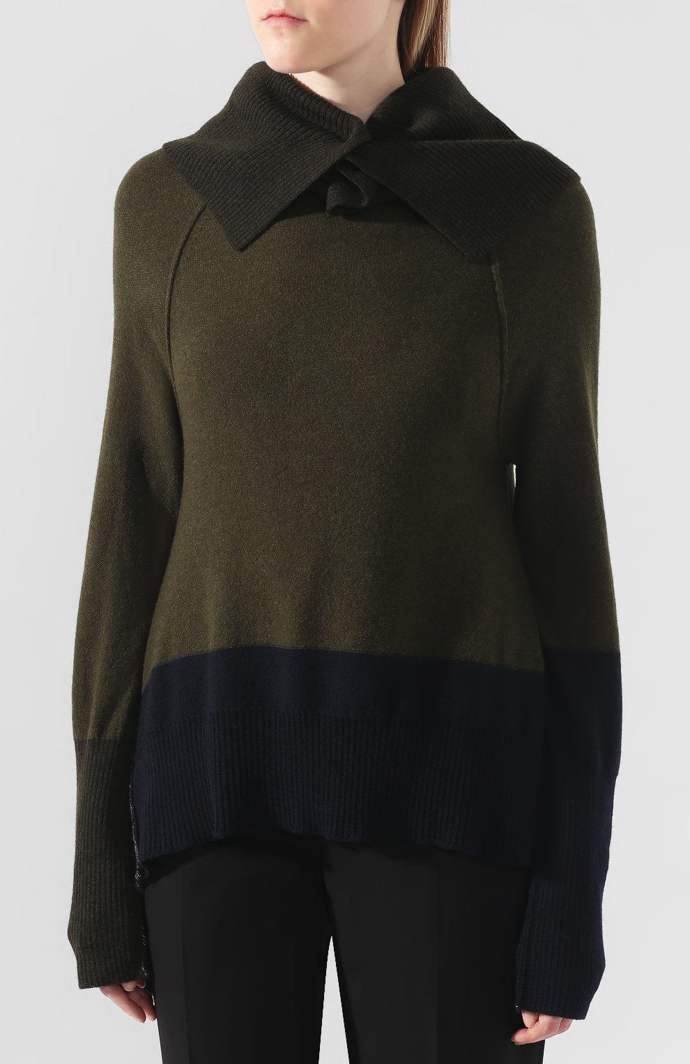 Женский зеленый шерстяной свитер Y`S купить в интернет-магазине ЦУМ ...