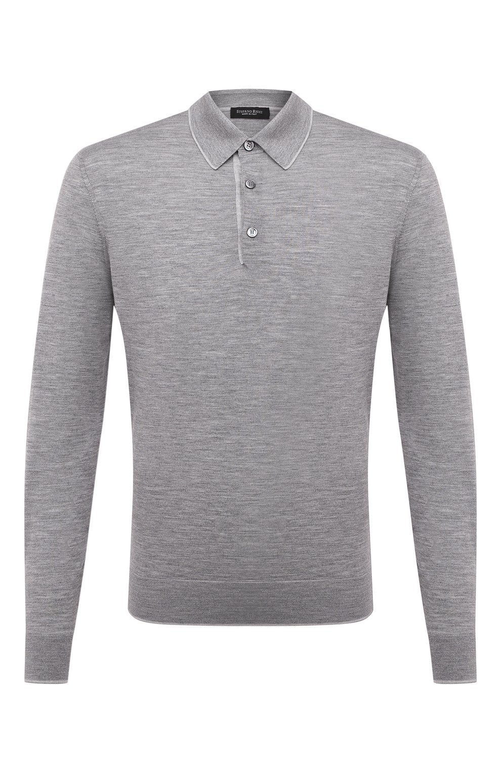 Мужское серое поло из шерсти и шелка STEFANO RICCI купить в интернет ...