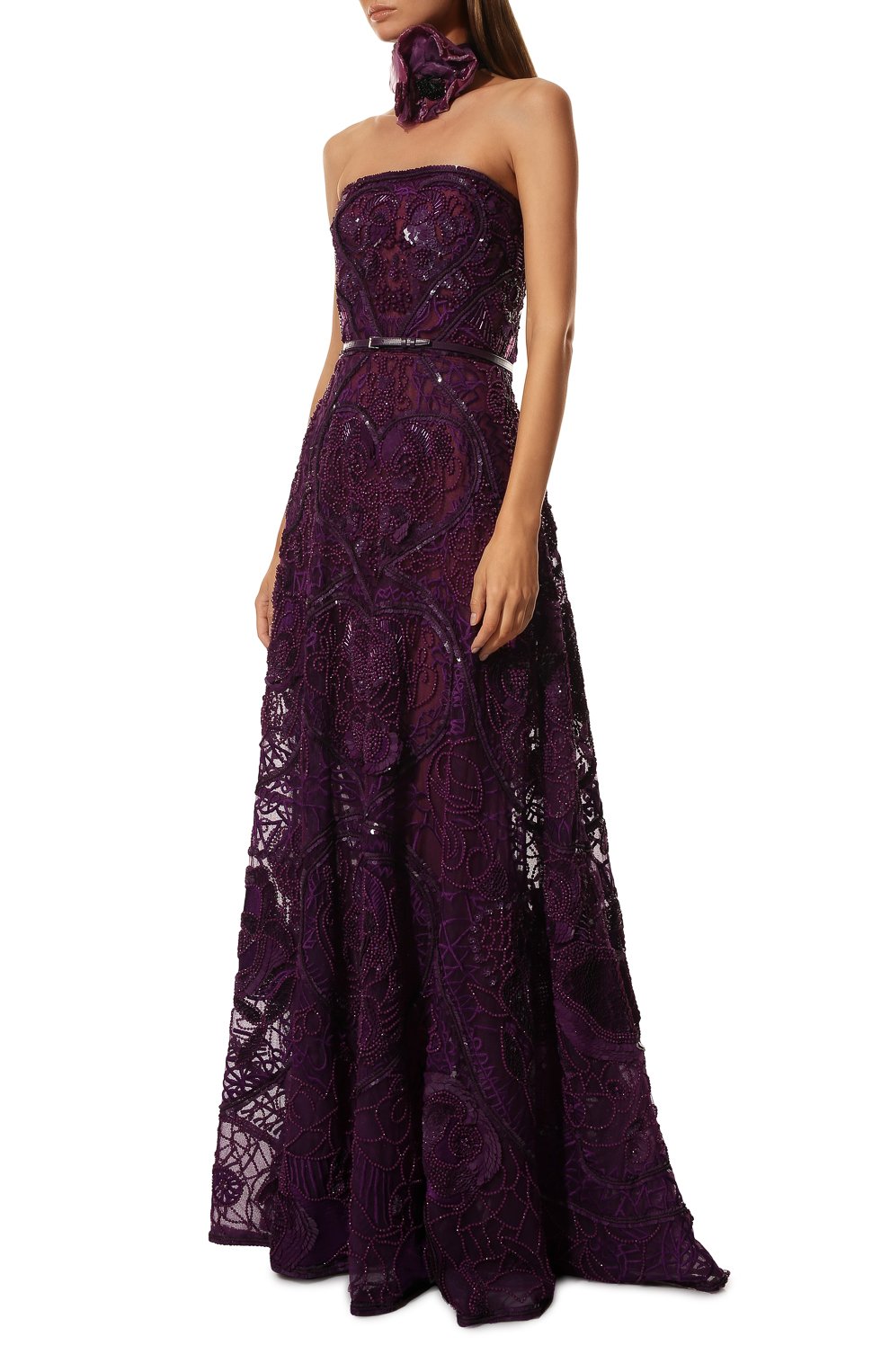 Женское фиолетовое платье ELIE SAAB купить в интернет-магазине ЦУМ, арт ...