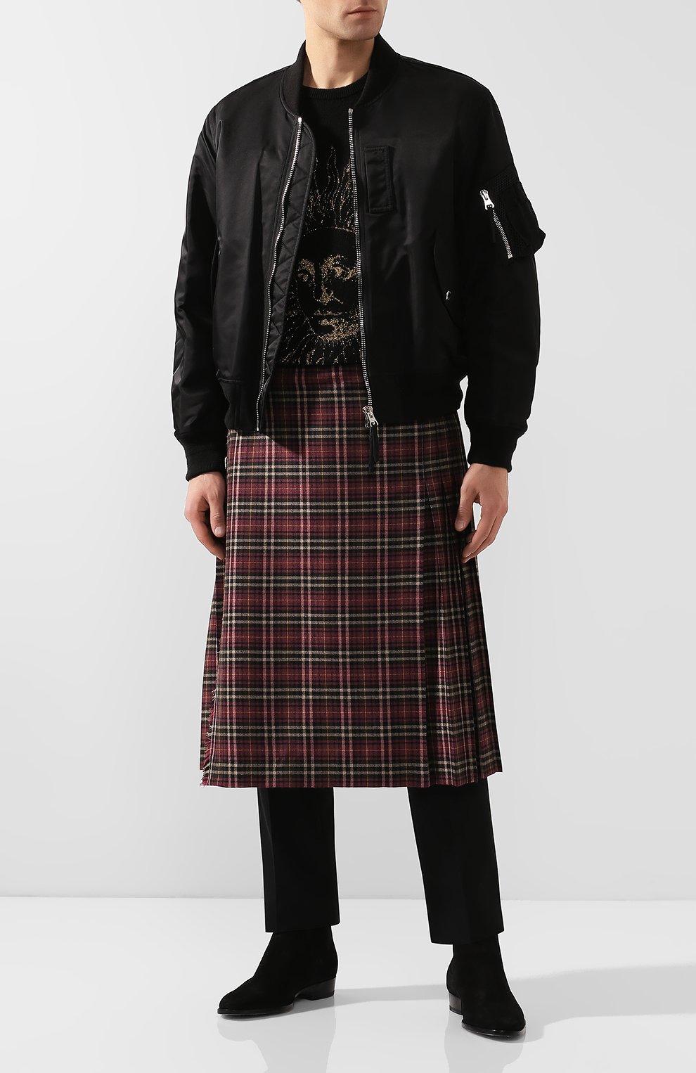 Мужские разноцветные шерстяной килт GUCCI купить в интернет-магазине ...