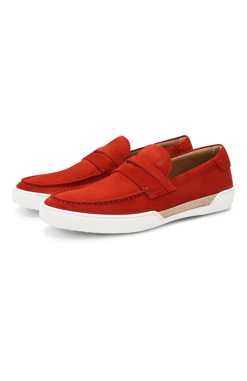 Мужские красные замшевые слипоны TOD’S купить в интернет-магазине ЦУМ ...