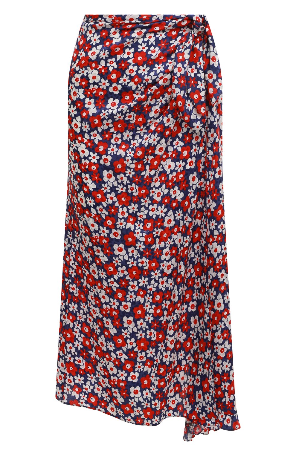 Женская разноцветная шелковая юбка Miu Miu купить в интернет магазине