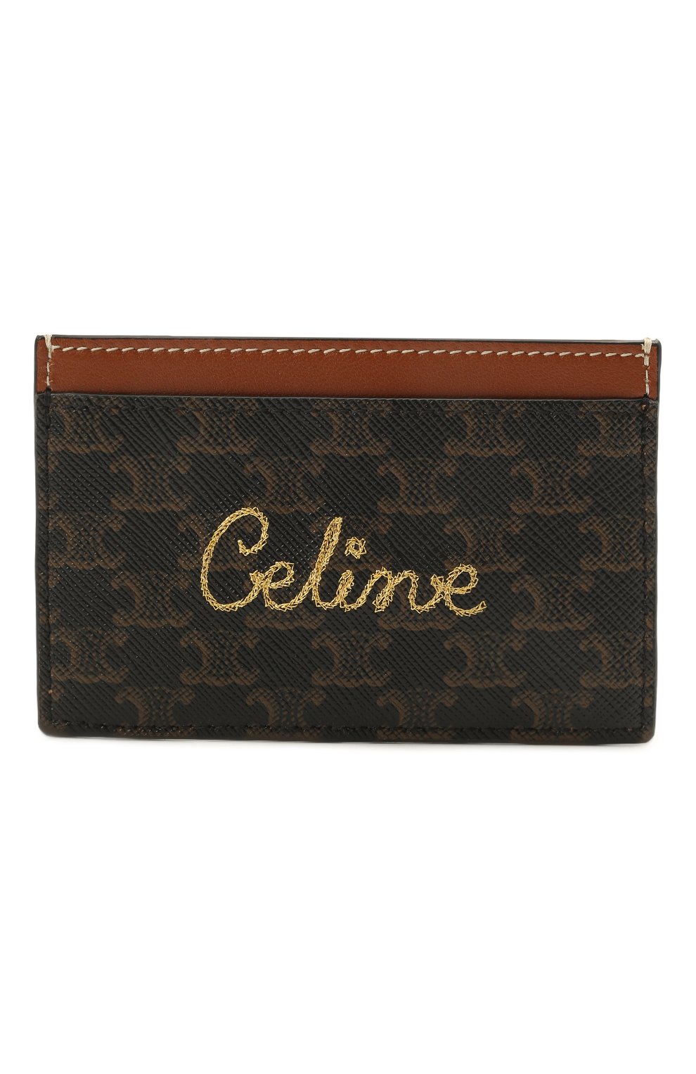 Мужской коричневый футляр для кредитных карт CELINE купить в интернет ...