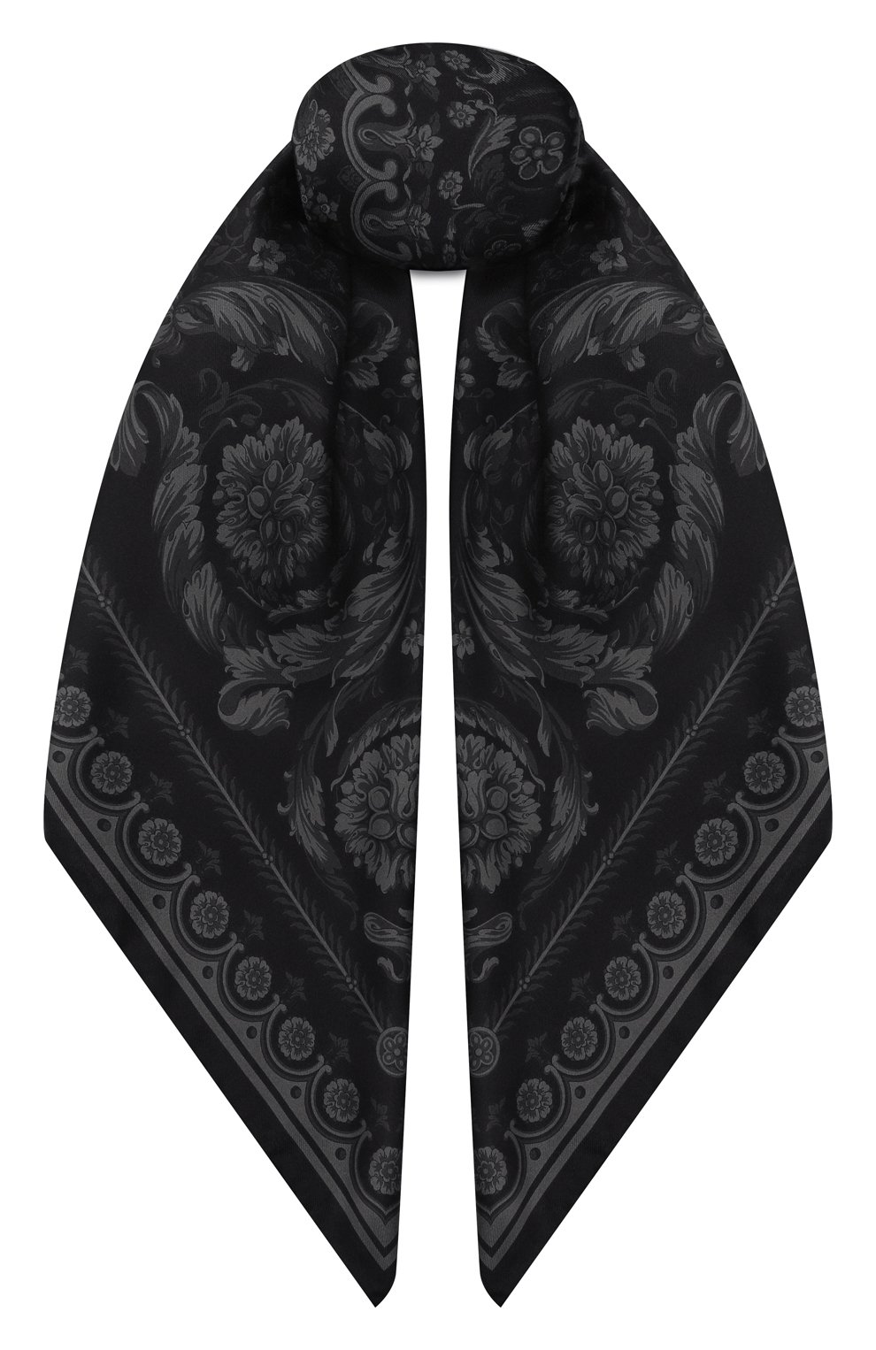 Женский черный шелковый платок VERSACE купить в интернет-магазине ЦУМ ...