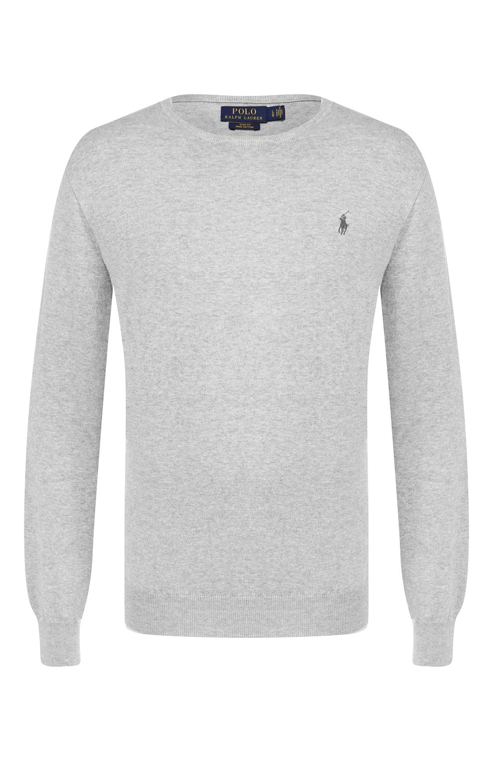 Мужской светло-серый хлопковый джемпер POLO RALPH LAUREN купить в ...