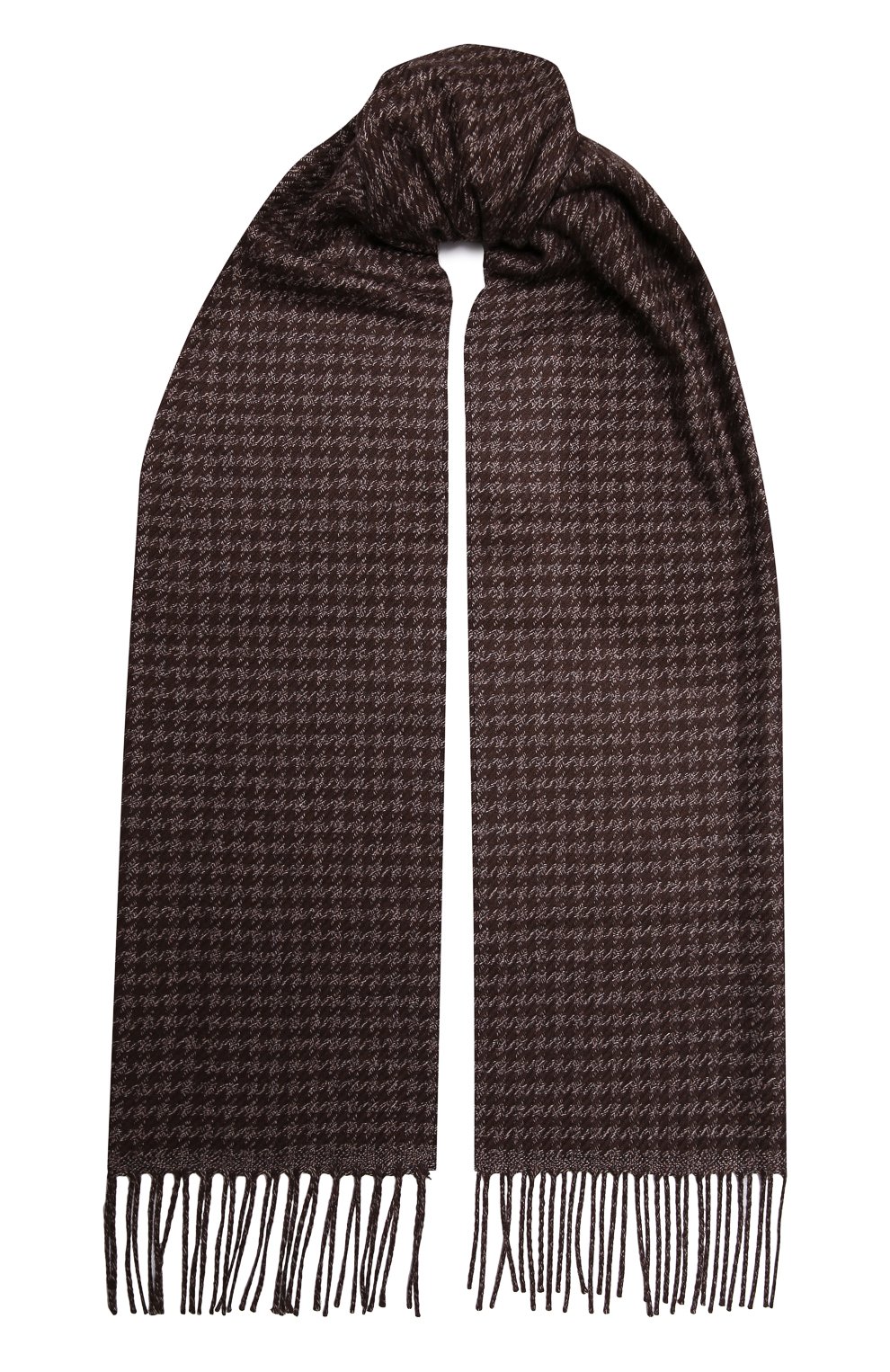 Мужской коричневый шарф из шелка и кашемира PIACENZA CASHMERE 1733 ...