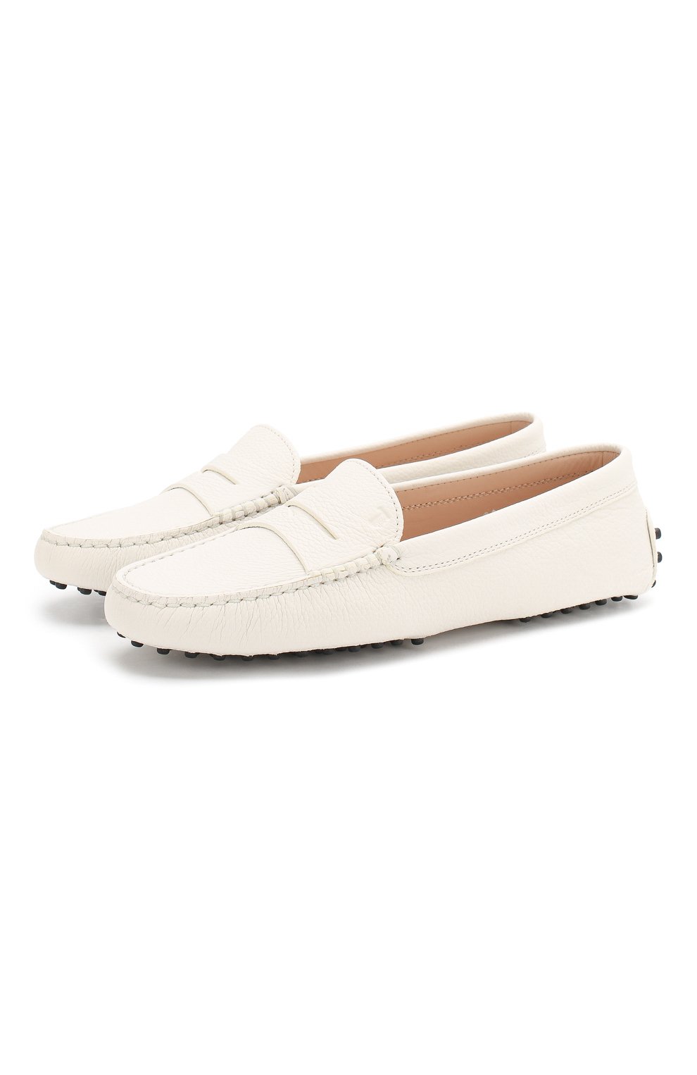 Женские белые кожаные мокасины gommini TOD’S купить в интернет-магазине ...